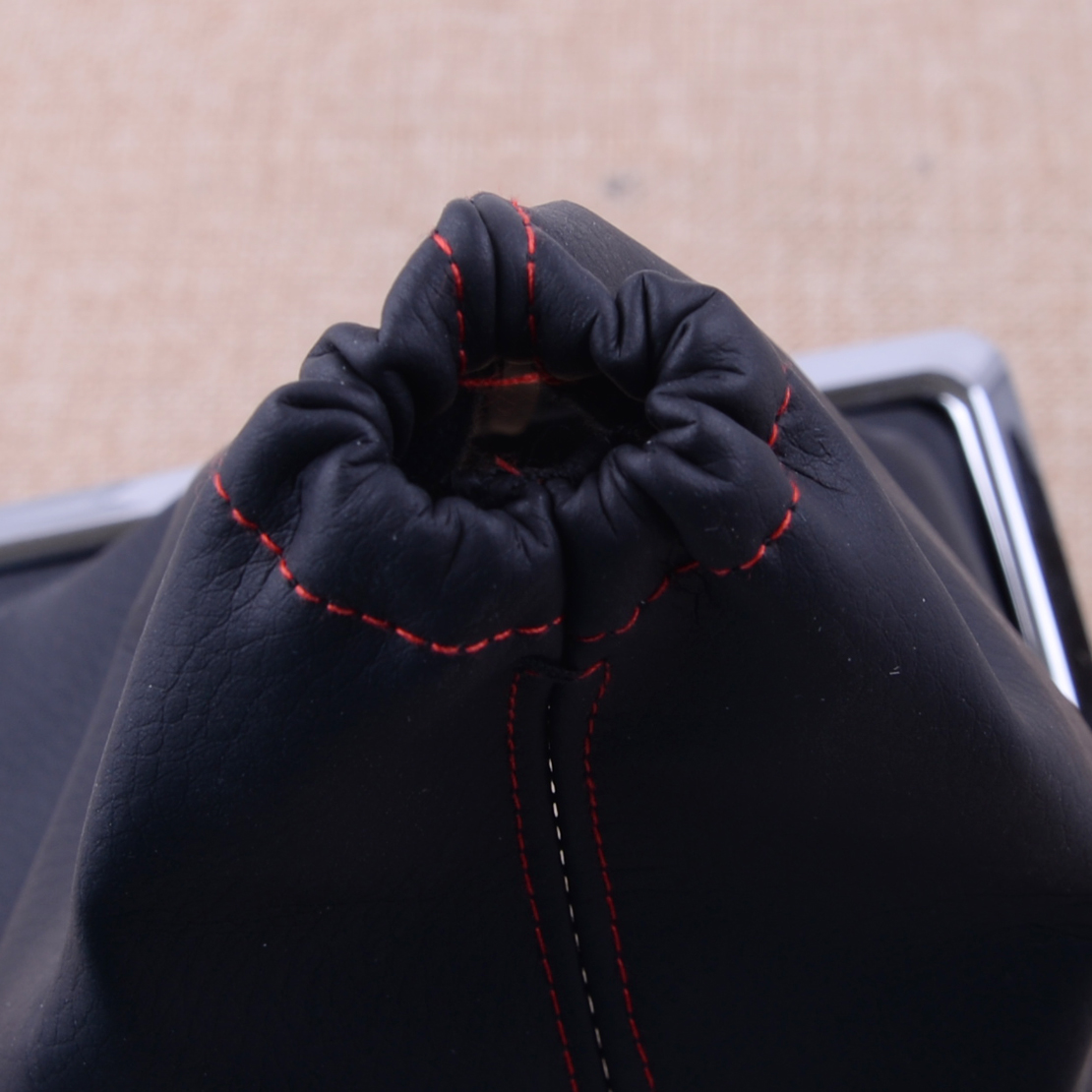 Leather 6 Speed Gear Stick Shift Knob Gaiter Boot Fit For Ford Focus ...